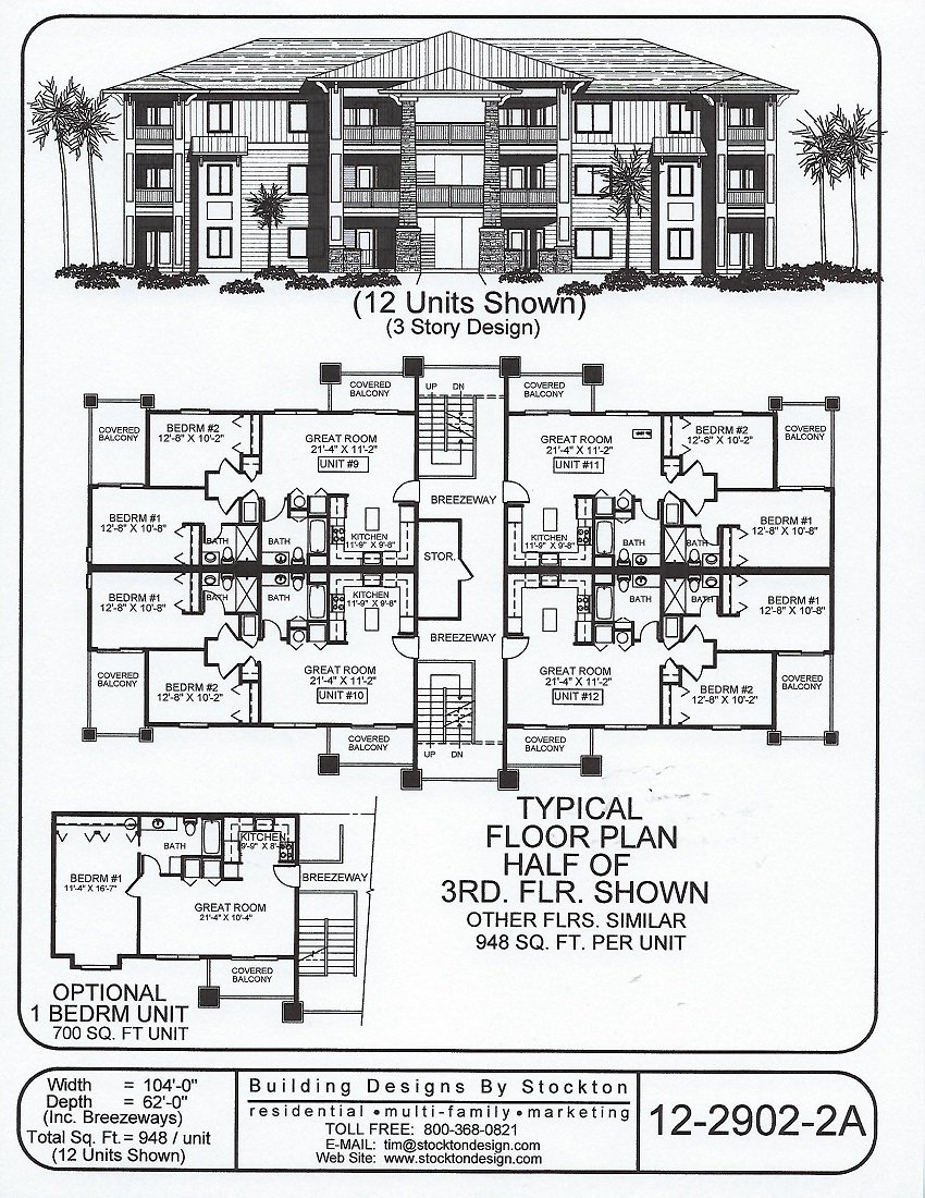 Multi Family Home and Building Plans