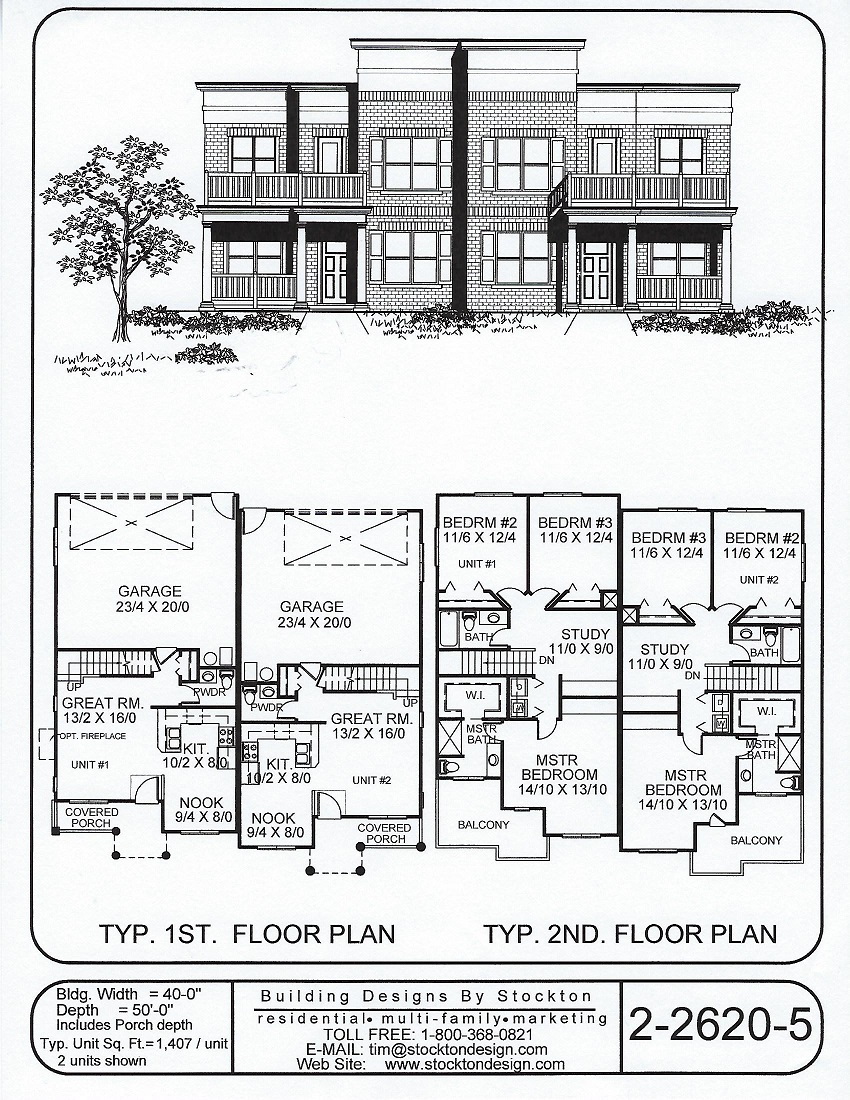 Duplex House, Floor, & Home Building Plans