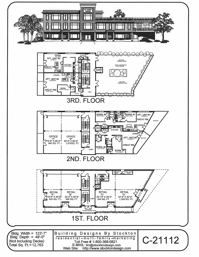 2 Story Commercial Building Floor Plans Plans Layout